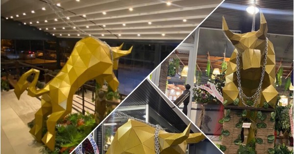 Metal BULL XL - Handmade metal bull statue